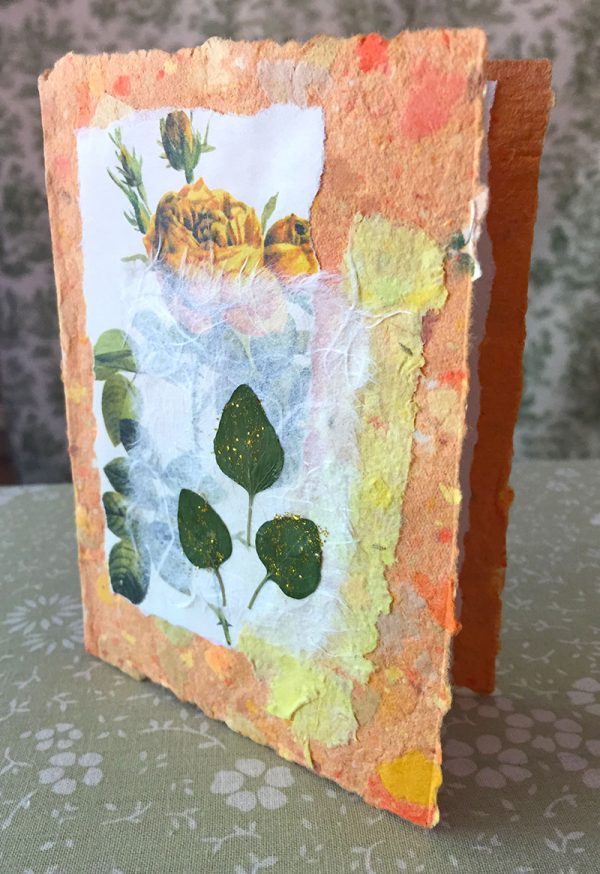 Springtime Collage Cards with Handmade Paper and Embellishments #2 ...
