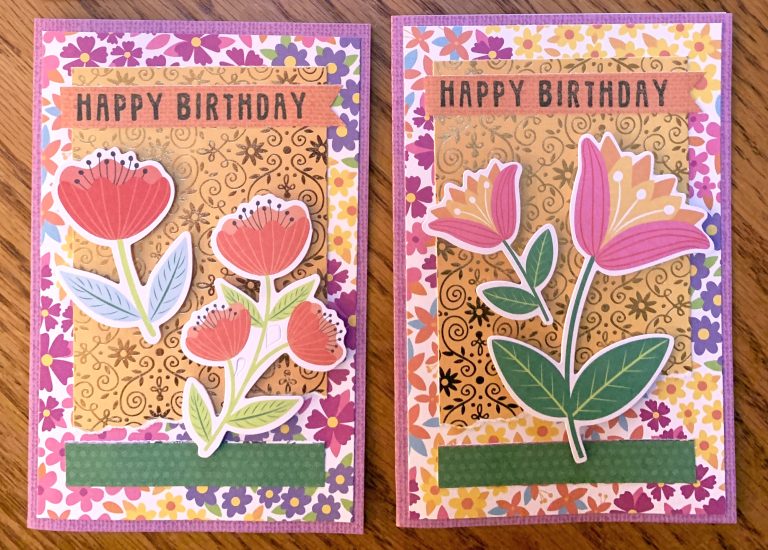 Crafting Quick Birthday Cards Using a Colorful Paper Pack – Craft Picnic